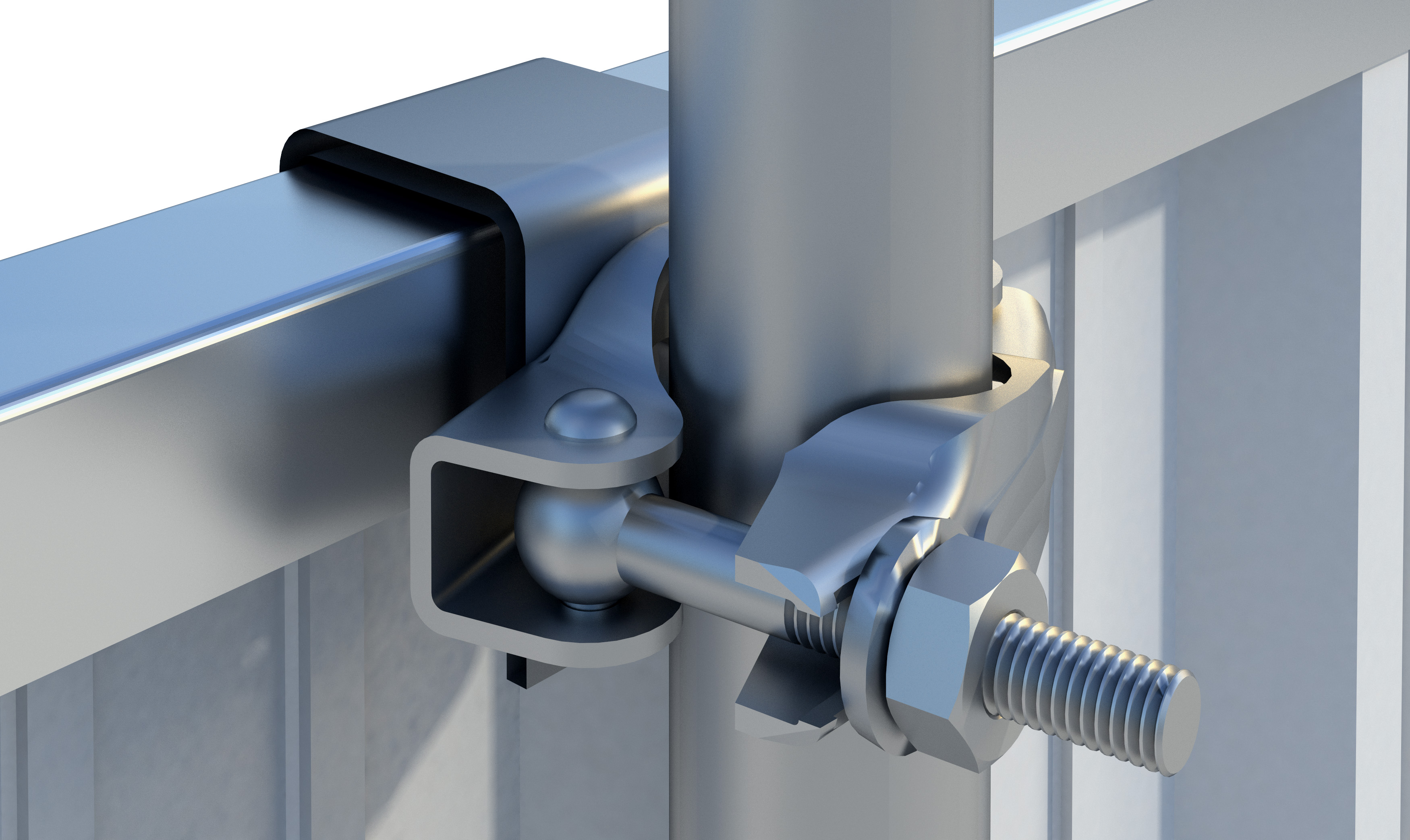 DK Scaffold Coupler to connect Heras Readyhoard to tubes