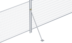 Strut from Heras Mobile for a more sturdy fencing line