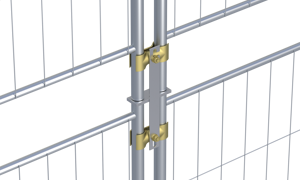 Connection piece to heighten Heras temporary fences
