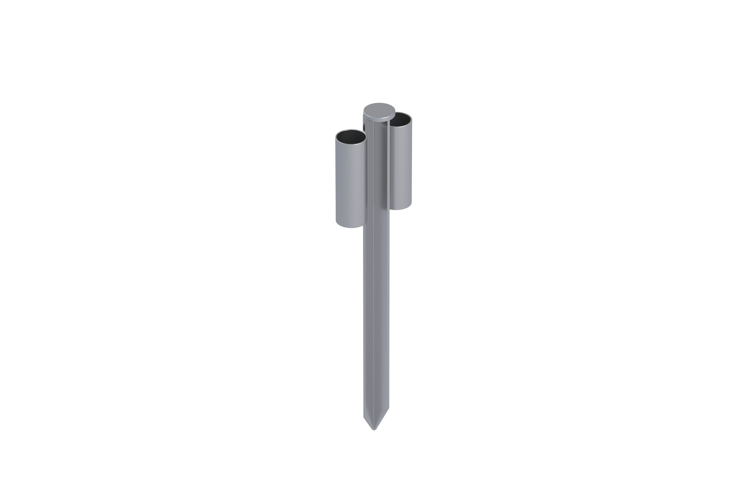 Soil pin with 2 sleeves, a Heras stabilization solution
